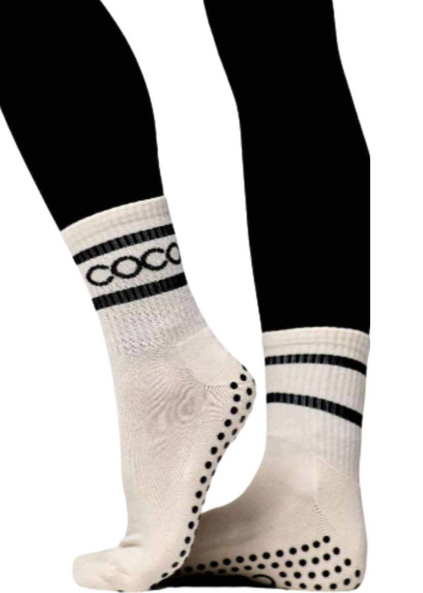 COCO Grip Socks | Cream & Black – coco on the go